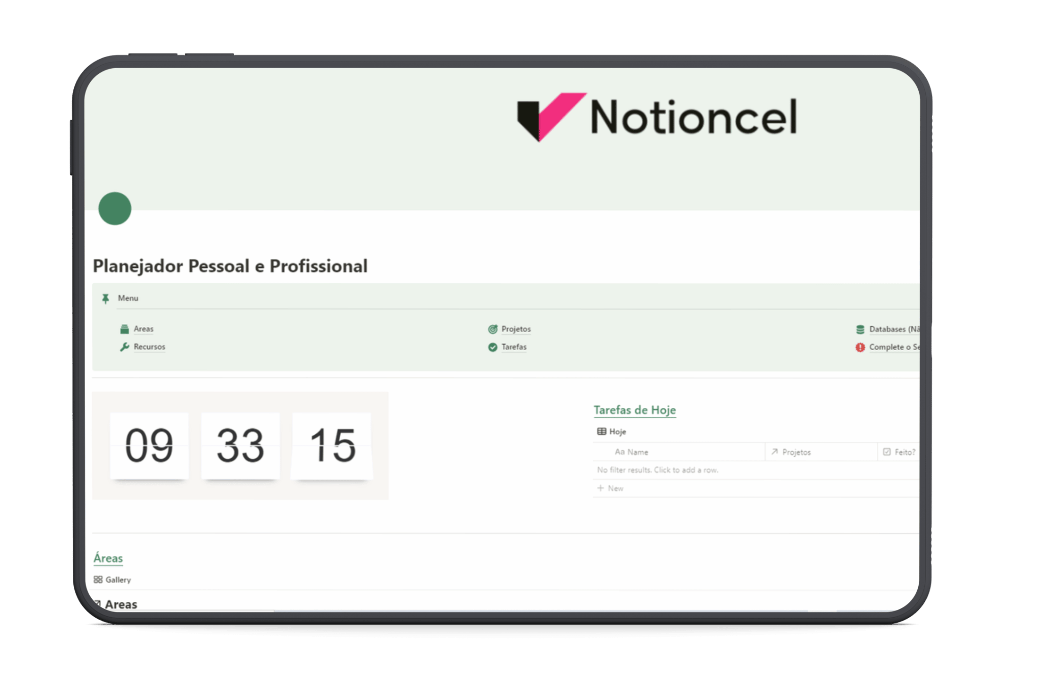 Template Pessoal e Profissional Gratuito - Notioncel